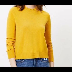 LOFT | Sweaters | Nwt Loft Emma Long Sleeves Ruffle Neck | Poshmark